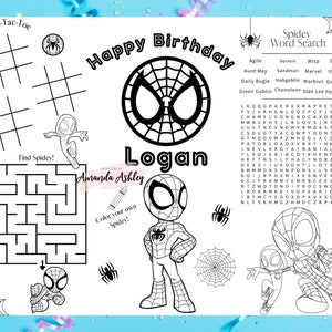 Spidey & Friends Coloring Sheet, Coloring Page, Spiderman Birthday ...