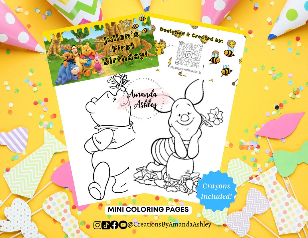 Honey Bear Coloring Pages, Bear Coloring Favors, Honey Bear Party ...