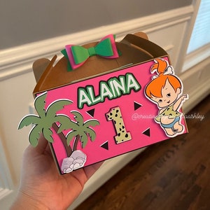 Pebbles Favor Boxes, Pebbles Birthday, Pebbles Party Favors, Party ...