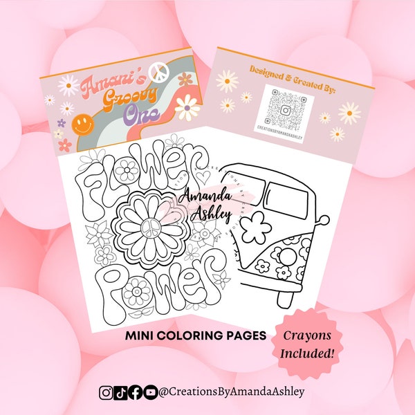 Two Groovy Coloring Pages - Etsy