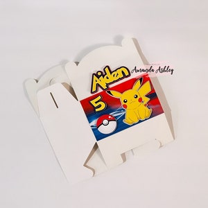 Pokeball Favor Boxes, Pika Party Favors, Pokemon Birthday Party ...