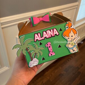 Pebbles Favor Boxes, Pebbles Birthday, Pebbles Party Favors, Party ...