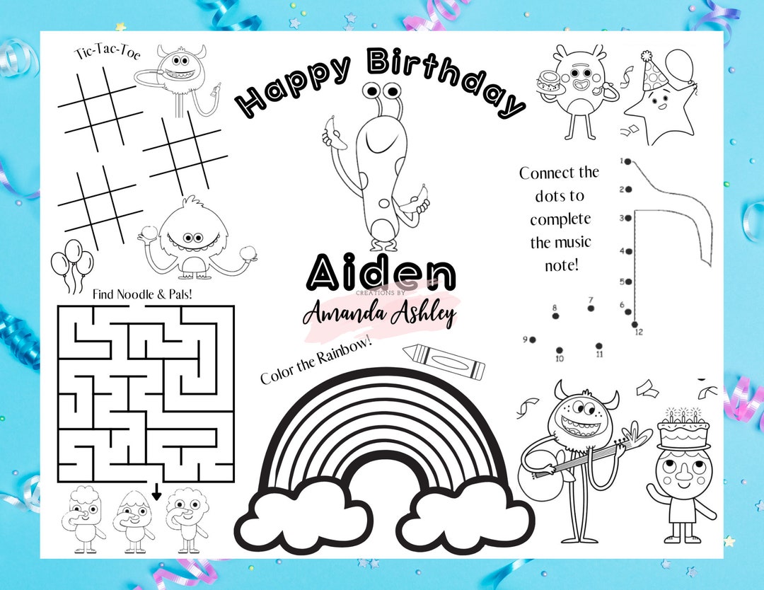 Simple Songs Coloring Sheet, Coloring Page, Simple Songs Birthday ...