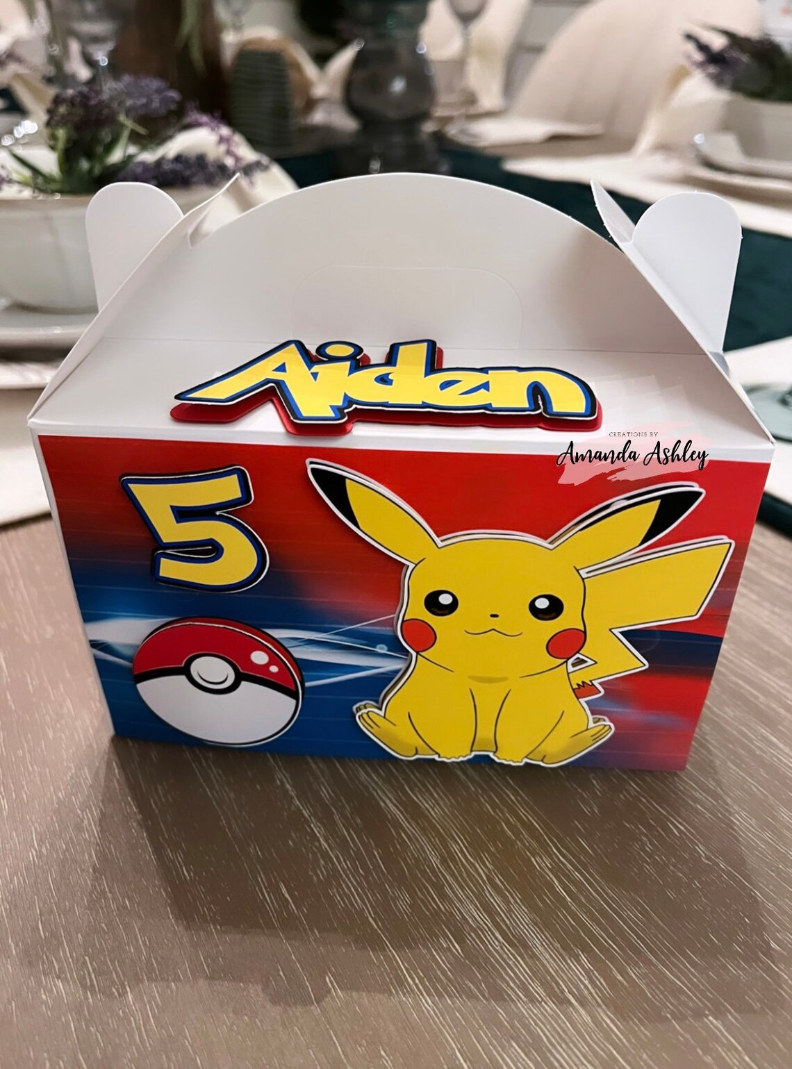 Pokeball Favor Boxes Pika Party Favors Pokemon Birthday - Etsy