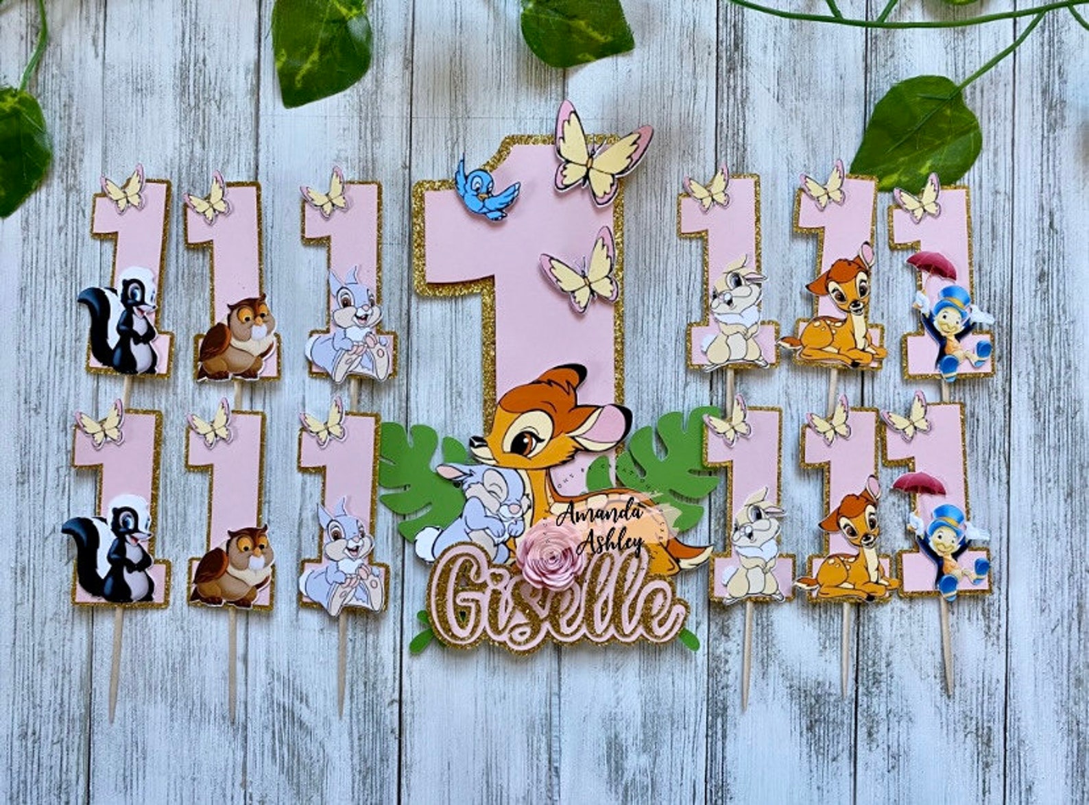 Bambi Cake Topper, Bambi Cupcake Topper, Bambi Birthday, Bambi ...