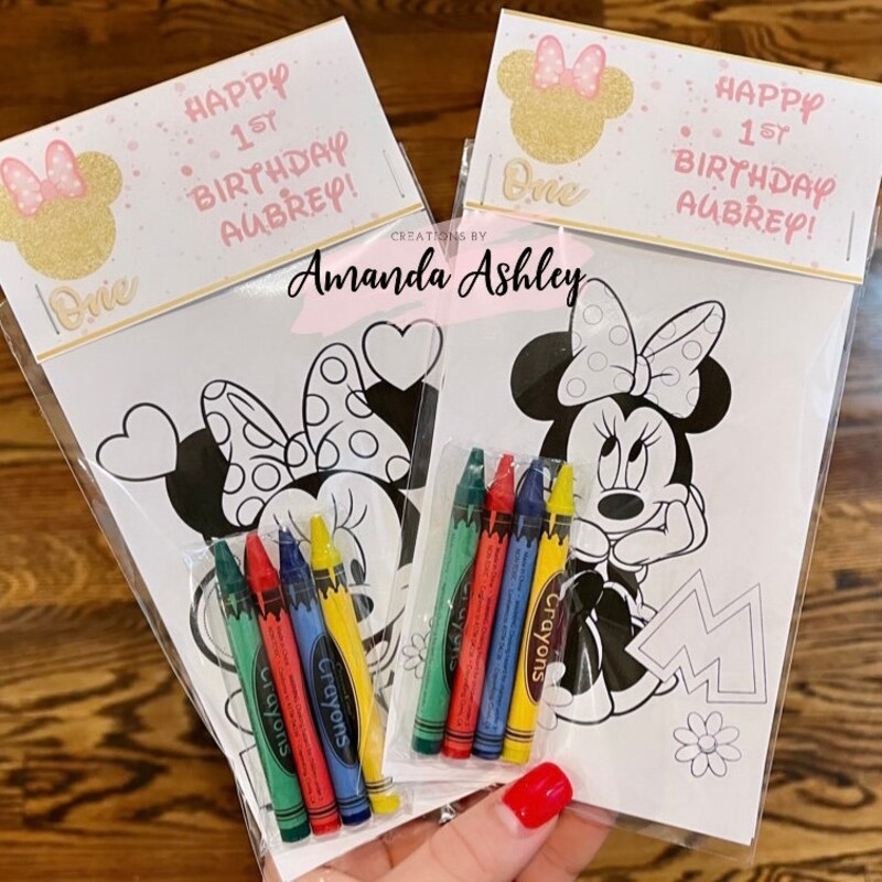 Minnie Mouse Crayons - Etsy
