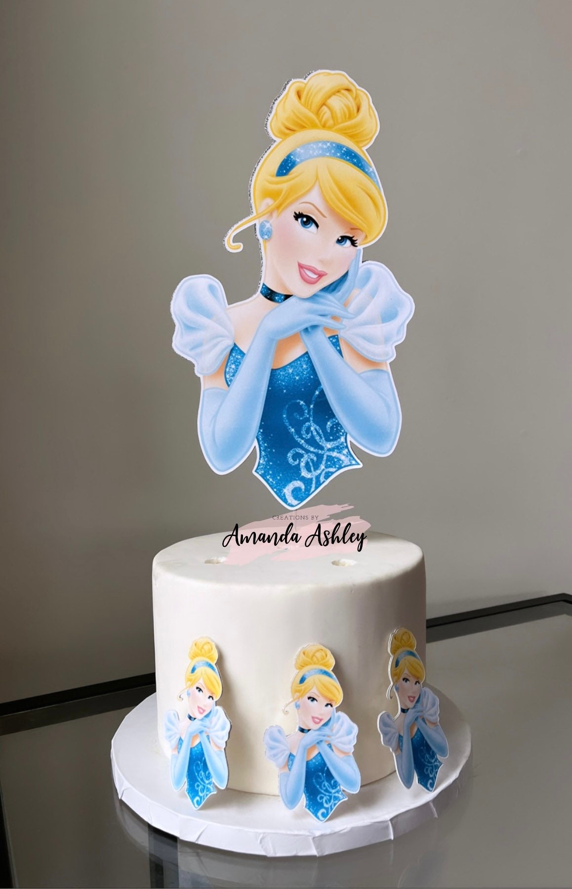Cinderella Princess Inspired Cake Topper, Cupcake Toppers, Princess ...