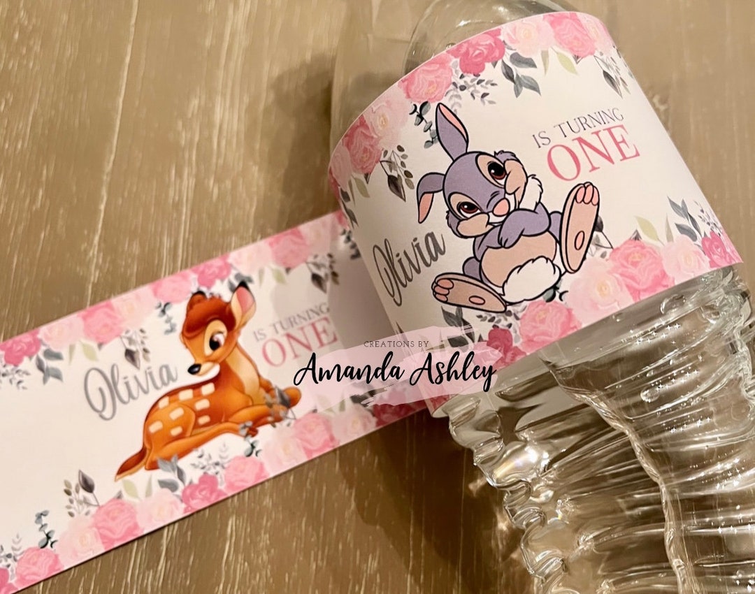 Bambi Birthday Waterbottle Labels, Bambi Labels, Bambi Favors, Bambi ...