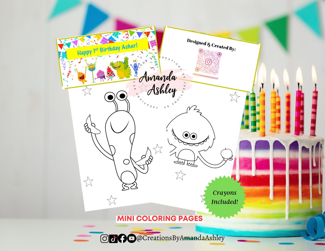 Simple Songs Coloring Pages, Mini Coloring Pages, Simple Songs Birthday ...