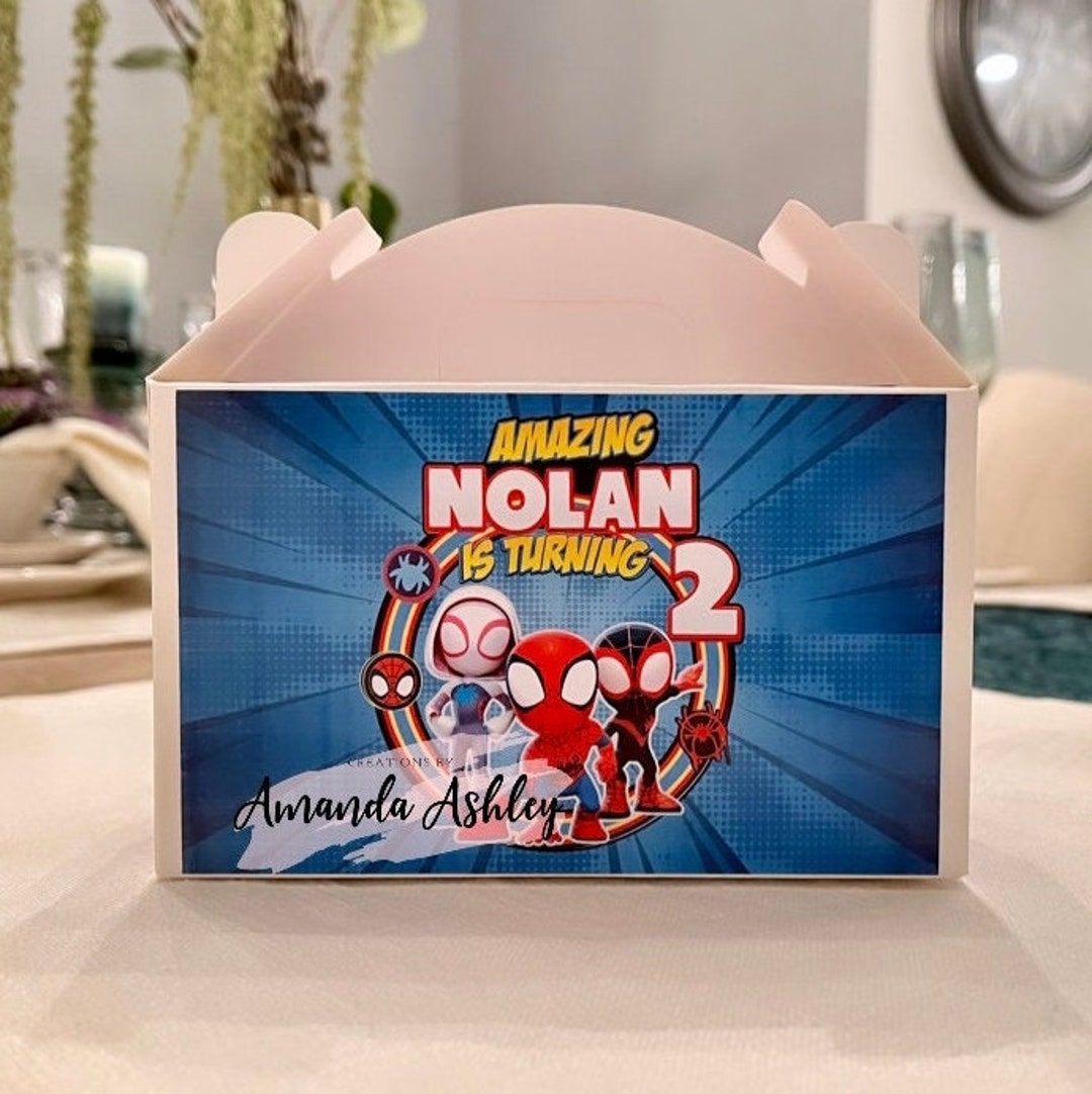 Spidey and Friends Favor Boxes, Spiderman Favors, Spidey and Friends ...
