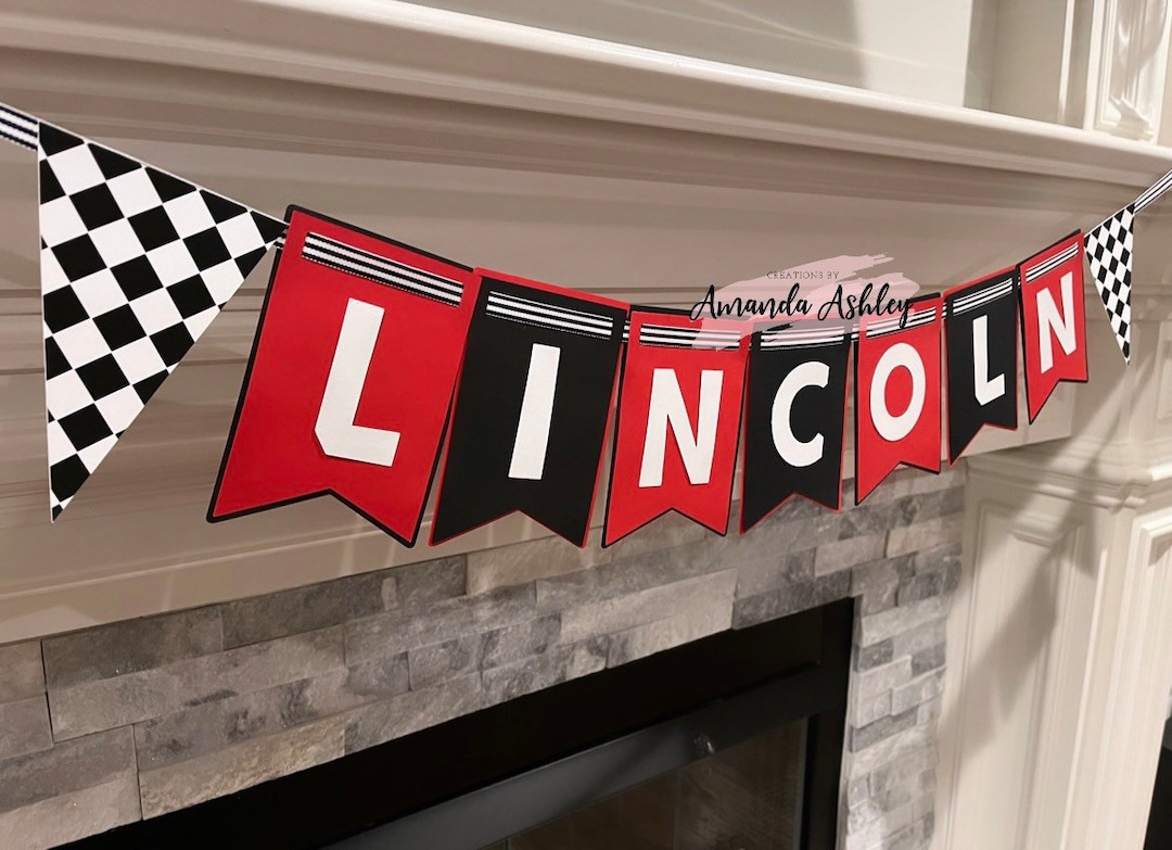 Racecar Banner, Vintage Racecar Banner, Racecar Birthday, Racecar Party ...