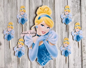 Cinderella Cake Topper Princess Cinderella Party - Etsy