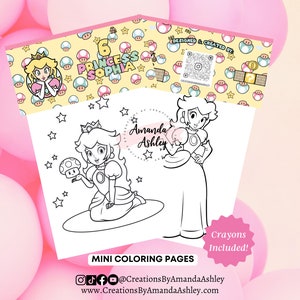 Peach Coloring Pages, Mini Coloring Pages, Princess Birthday, Peach ...