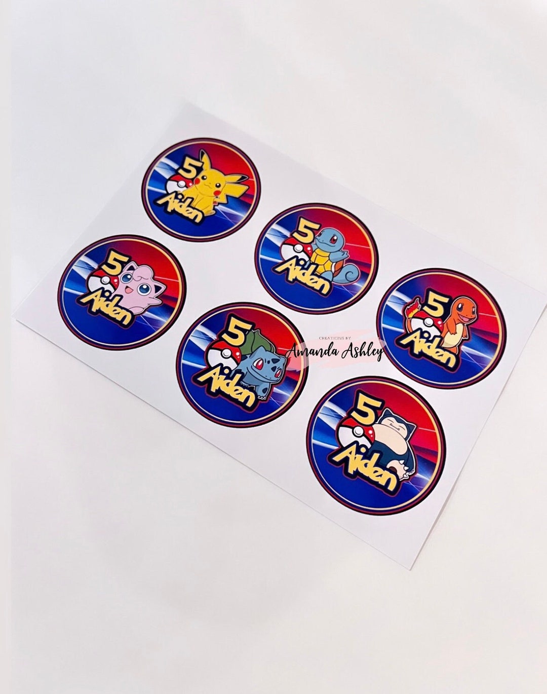P0k3m0n Favor Stickers, P!ka Favors, P0k3ball Birthday Party - Etsy