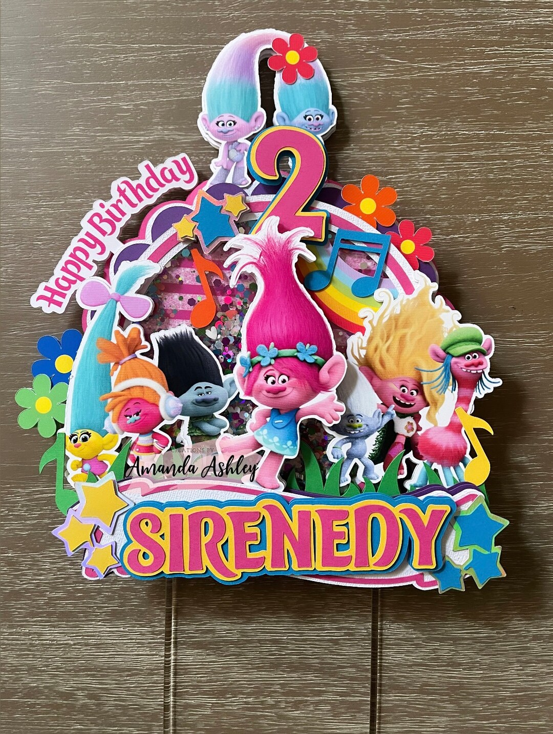 Trolls Cake Topper, Trolls Birthday Party, Trolls Birthday Decorations ...
