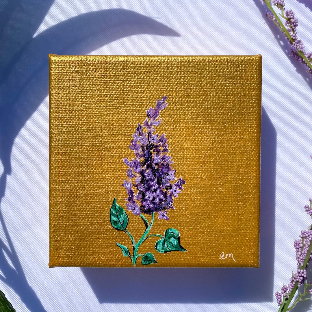 Lilac Canvas Painting - Etsy