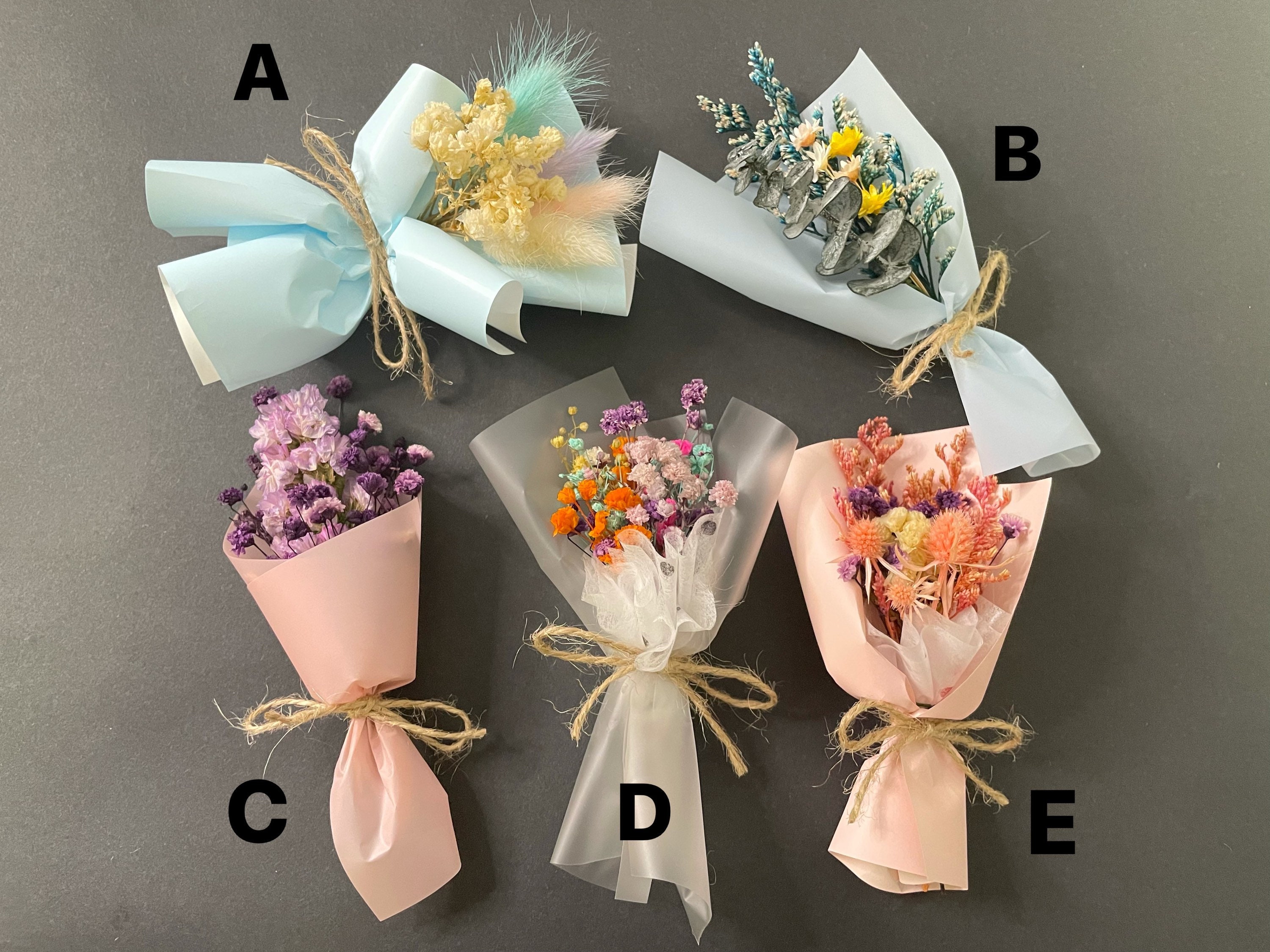 Nano Dried Flower Bouquet Flower Gift Set a Set of Mini - Etsy