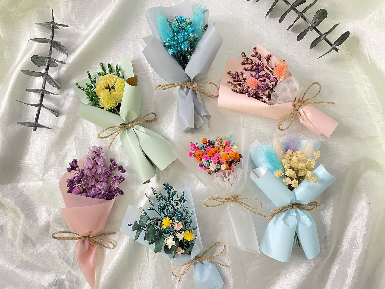 Nano Dried Flower Bouquet Flower Gift Set a Set of Mini - Etsy