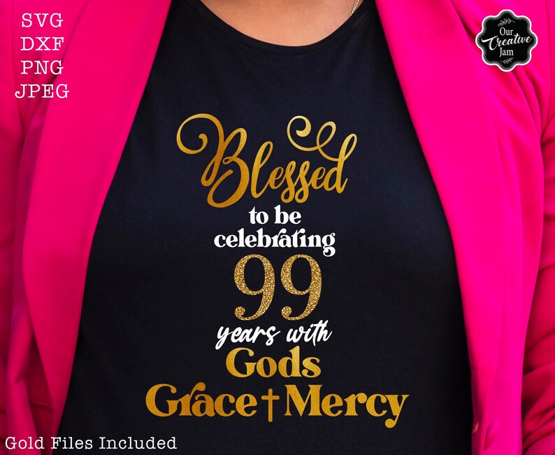 Blessed Birthday 99 Svg Gods Grace and Mercy 99 Svg 99 - Etsy