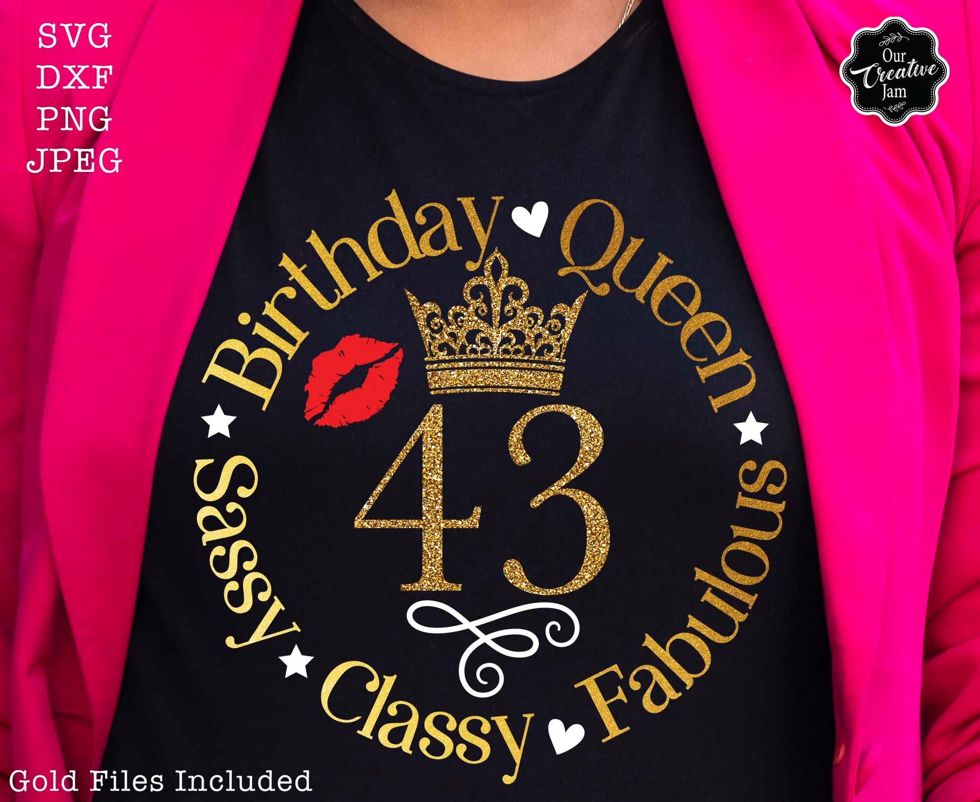43 and Fabulous Svg, 43and Fab Svg, 43rd Birthday Svg for Women, 43rd ...