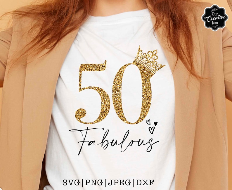 50 and Fabulous Svg 50 and Fab Svg 50th Birthday Svg for | Etsy