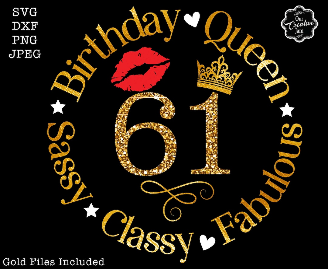 61st Birthday Svg, 61 and Fabulous Svg, Fabulous at 61 Svg, 61 and Fab ...
