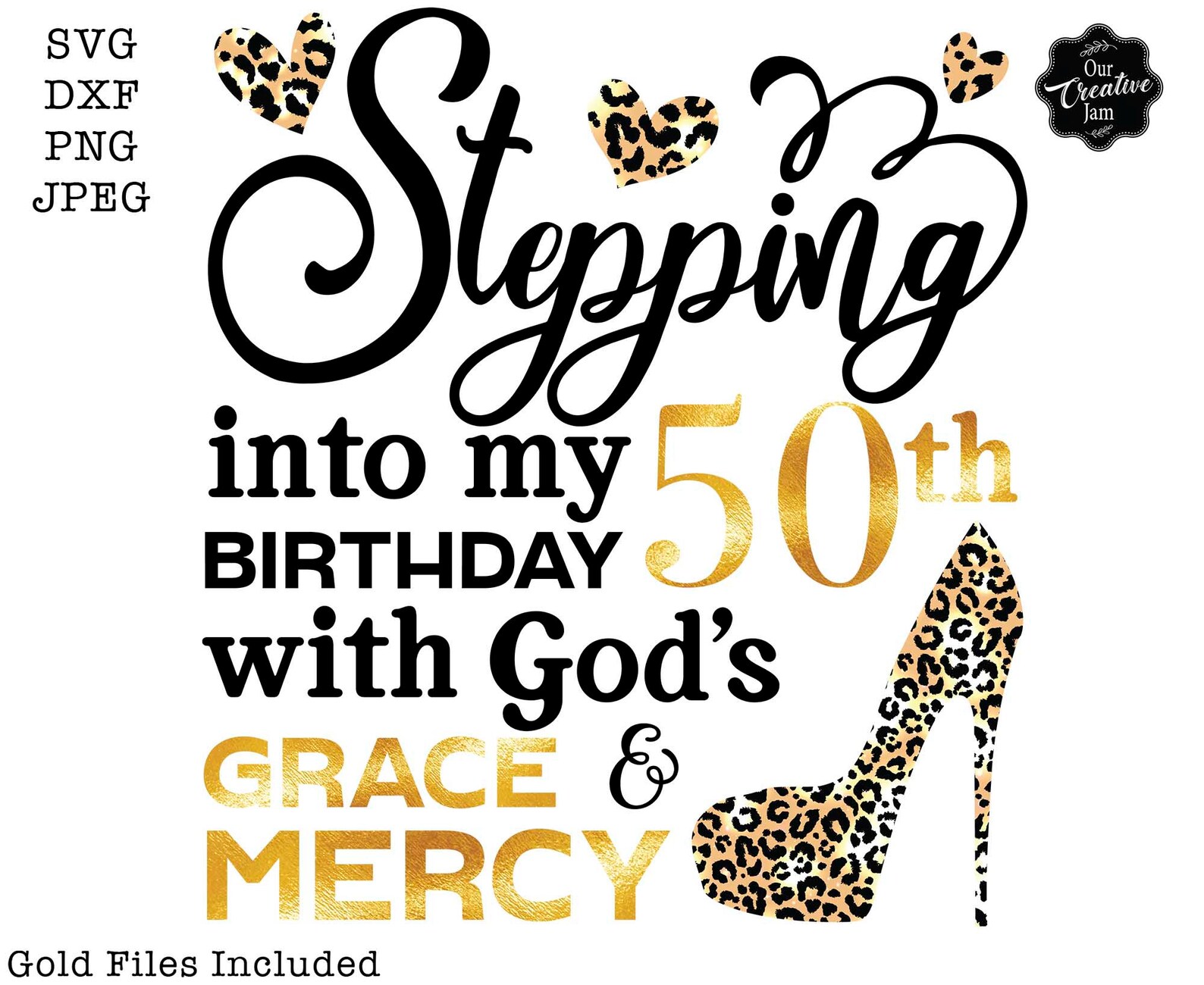 Stepping Into My 50th With God's Grace and Mercy SVG 50th - Etsy