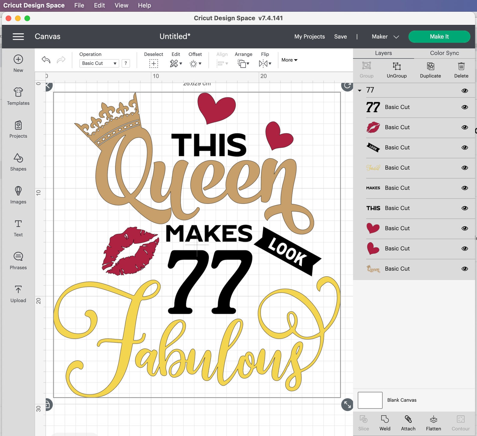 This Queen Makes 77 Look Fabulous Svg 77th Birthday Svg | Etsy