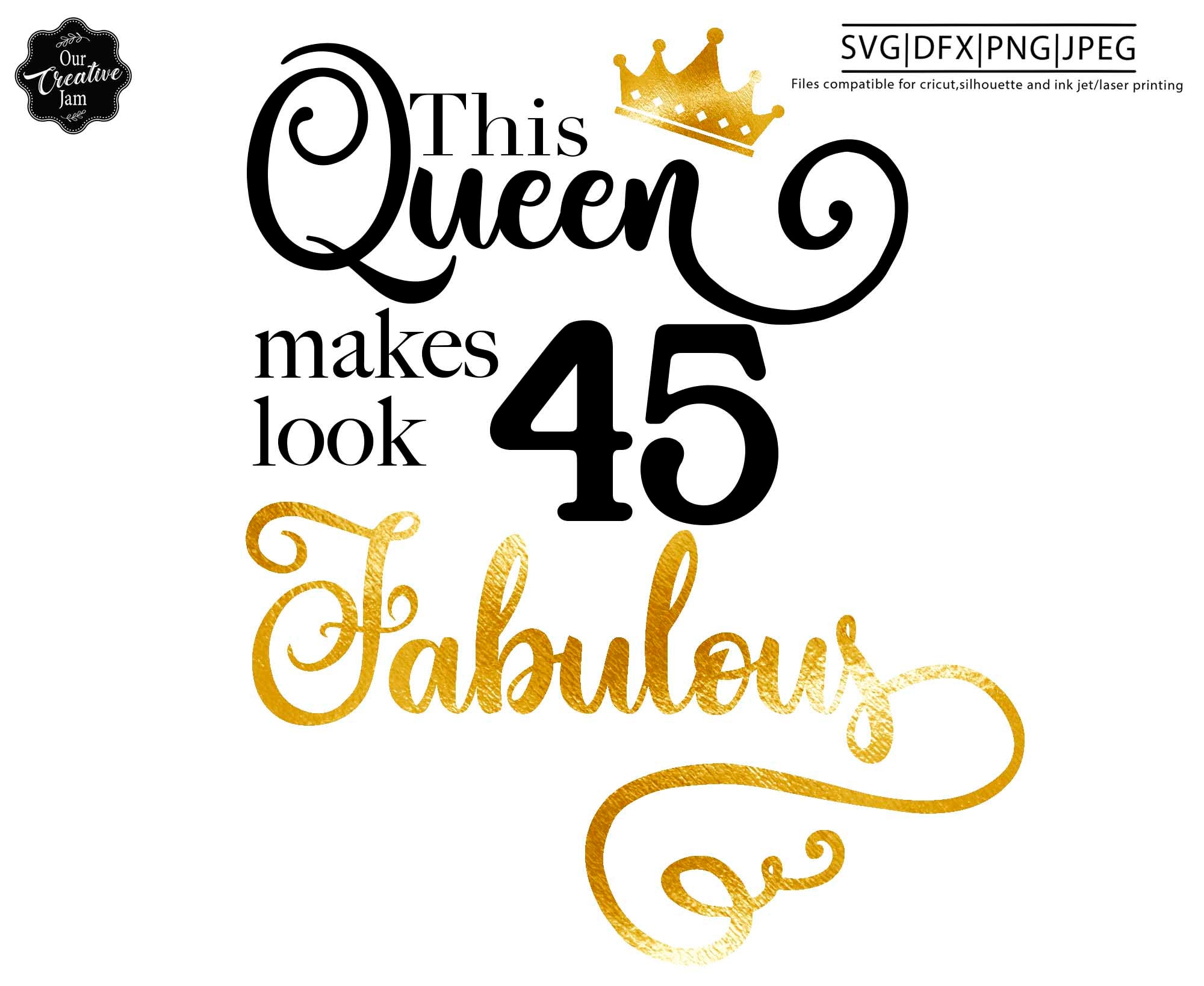 Scrapbooking 45 And Fabulous Svg This Queen Makes 45 Svg Look Fabulous scrapbooking-45-and-fabulous-svg-this-queen-makes-45-svg-look-fabulous