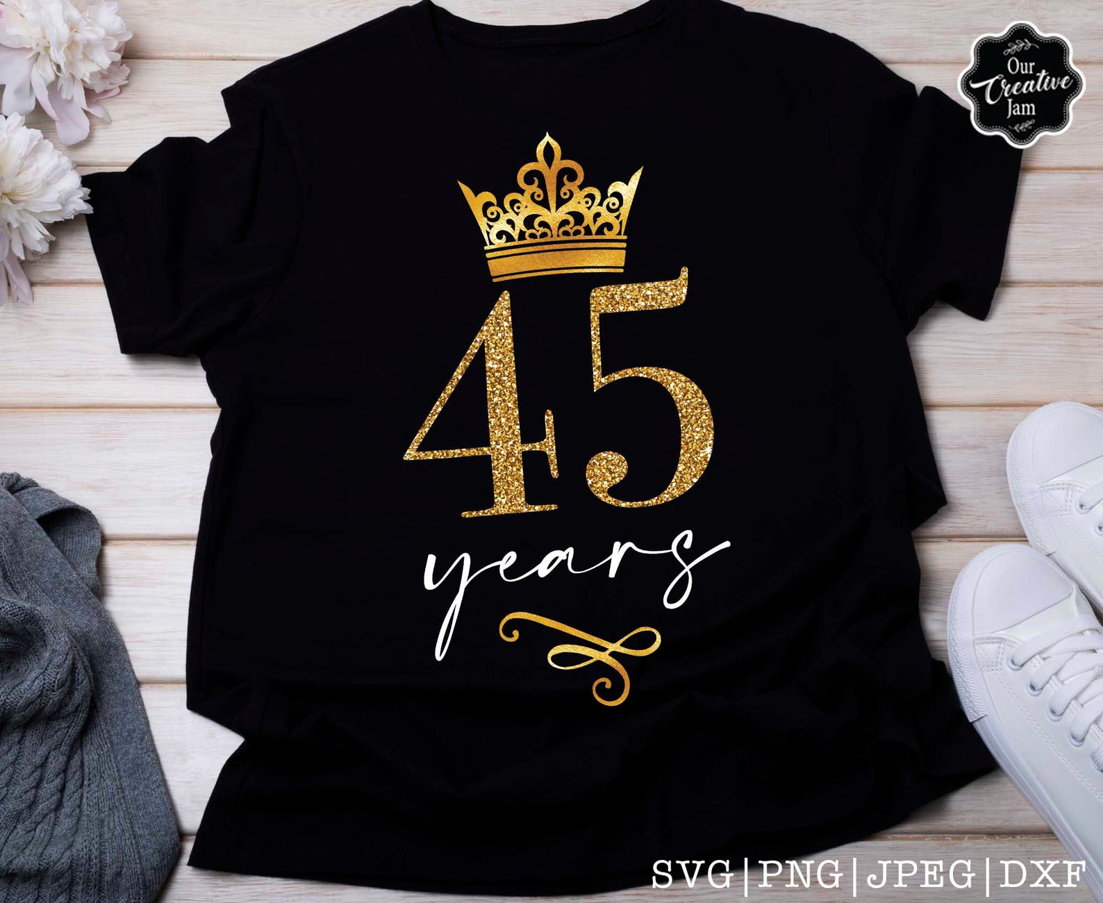 45 Years Svg 45th Birthday Svg 45 Svg 45 and Fabulous - Etsy
