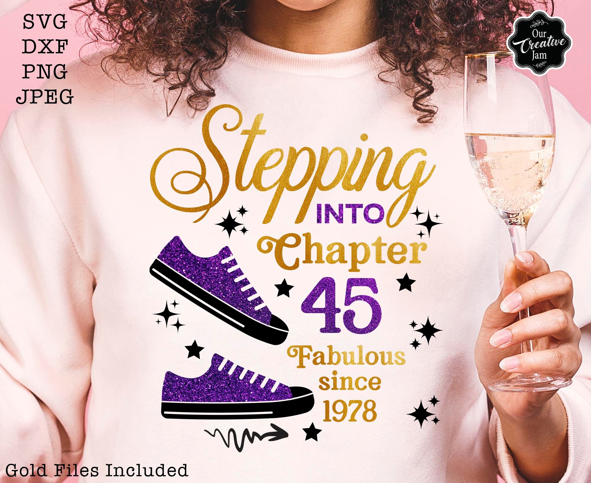 Stepping Into Chapter 45 Fabulous Since 1978 Svg, 50th Birthday Svg ...