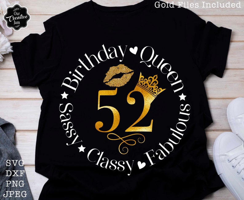 52nd Birthday Svg 52nd Birthday Svg for Women 52nd Svg 52 - Etsy UK