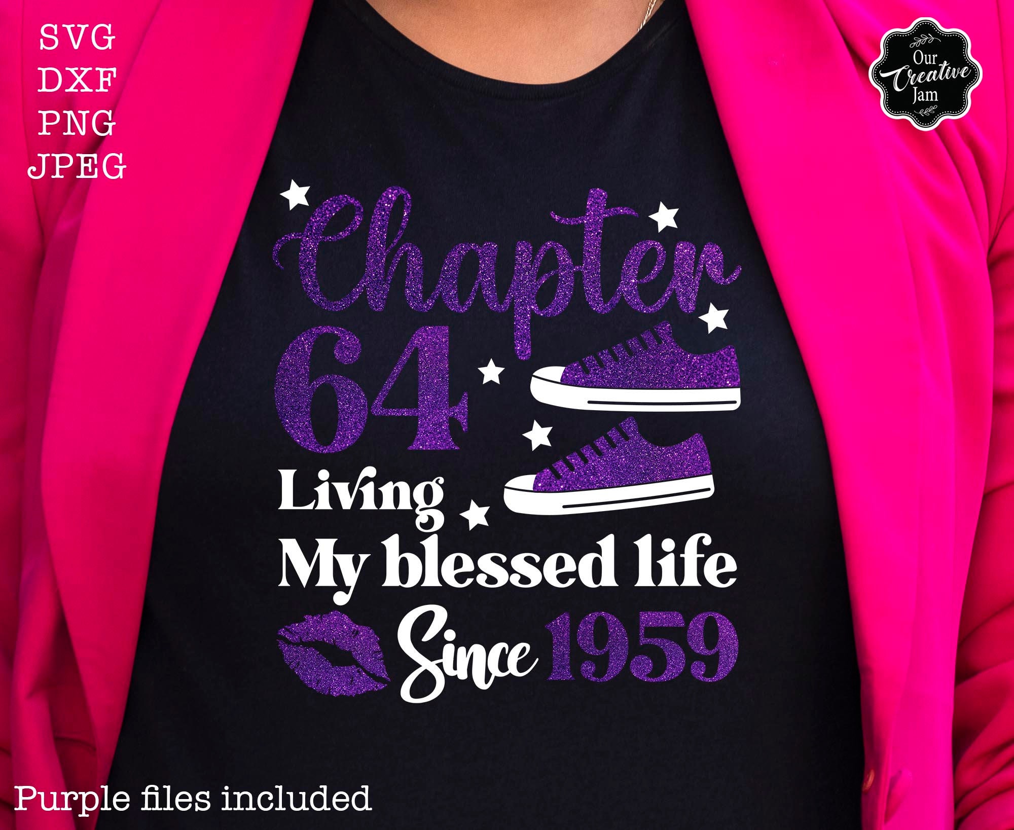 Chapter 64 Living My Blessed Life Svg, 64th Birthday SVG, Grandma ...