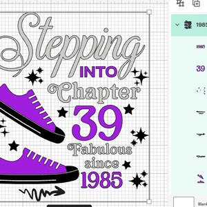 Chapter 39 Fabulous Since 1984 Svg, 39th Birthday Svg, Chapter 39 Svg ...