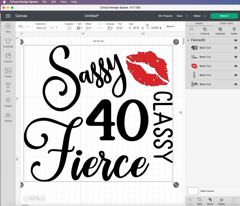 40 Sassy Classy Fierce Svg 40 And Fab Svg40th Birthday Svg Etsy