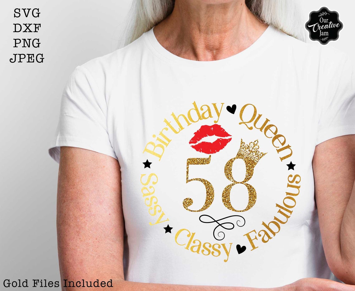 58 and Fabulous Svg 58and Fab Svg 58th Birthday Svg for - Etsy