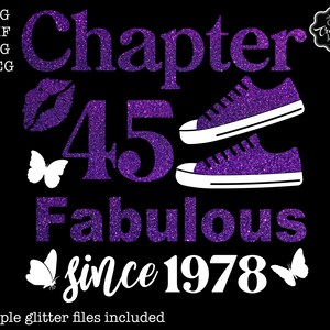 Chapter 45 Fabulous Since 1978 Svg, 45th Birthday Svg, Chapter 45 Svg ...