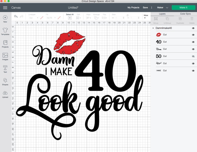 Damn I Make 40 Look Good SVG,40 and Fab Svg, 40th Birthday Svg for ...