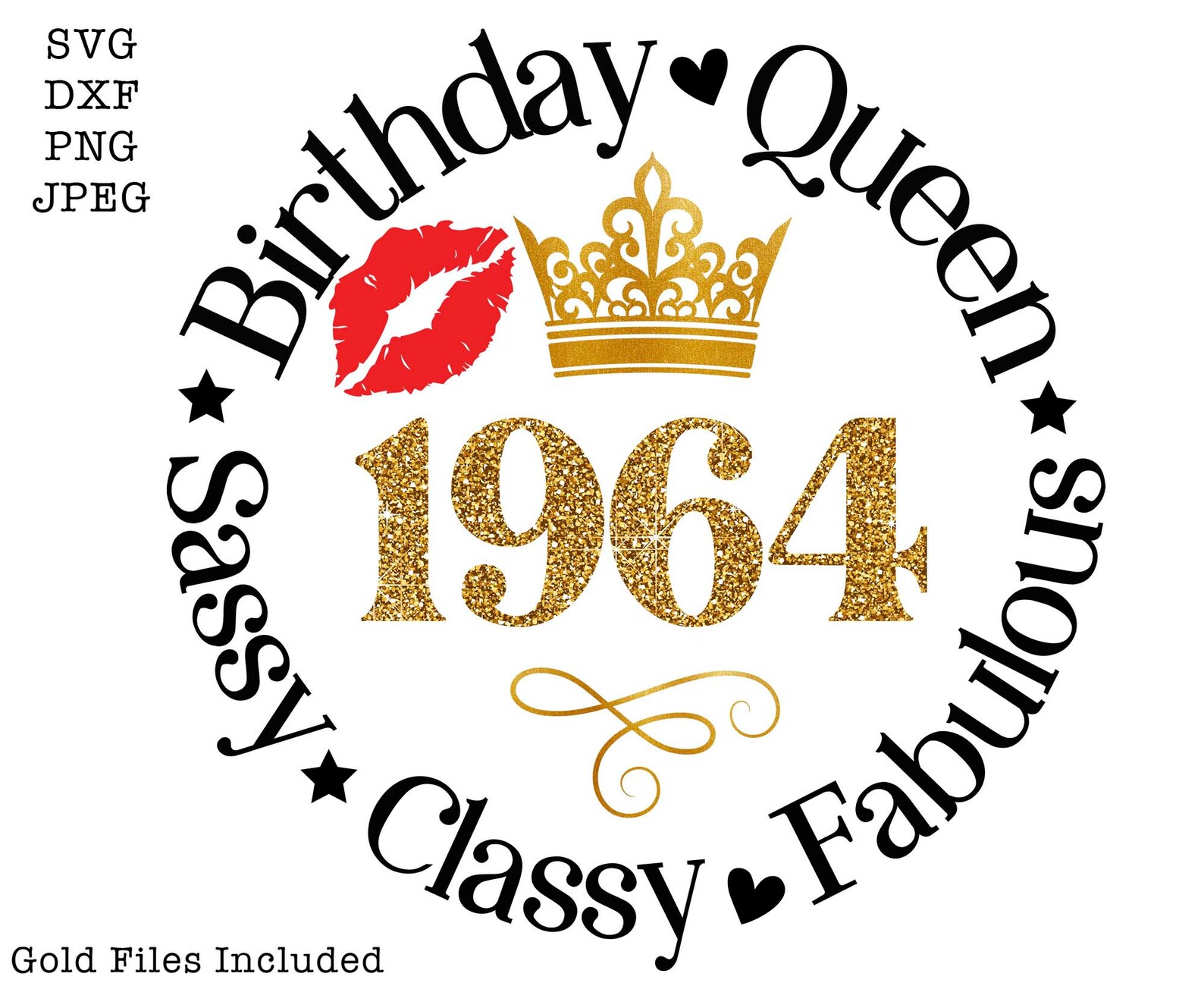 Birthday Queen 1964 Sassy Classy Fabulous SVG, 1964 Birthday Svg, Sassy ...