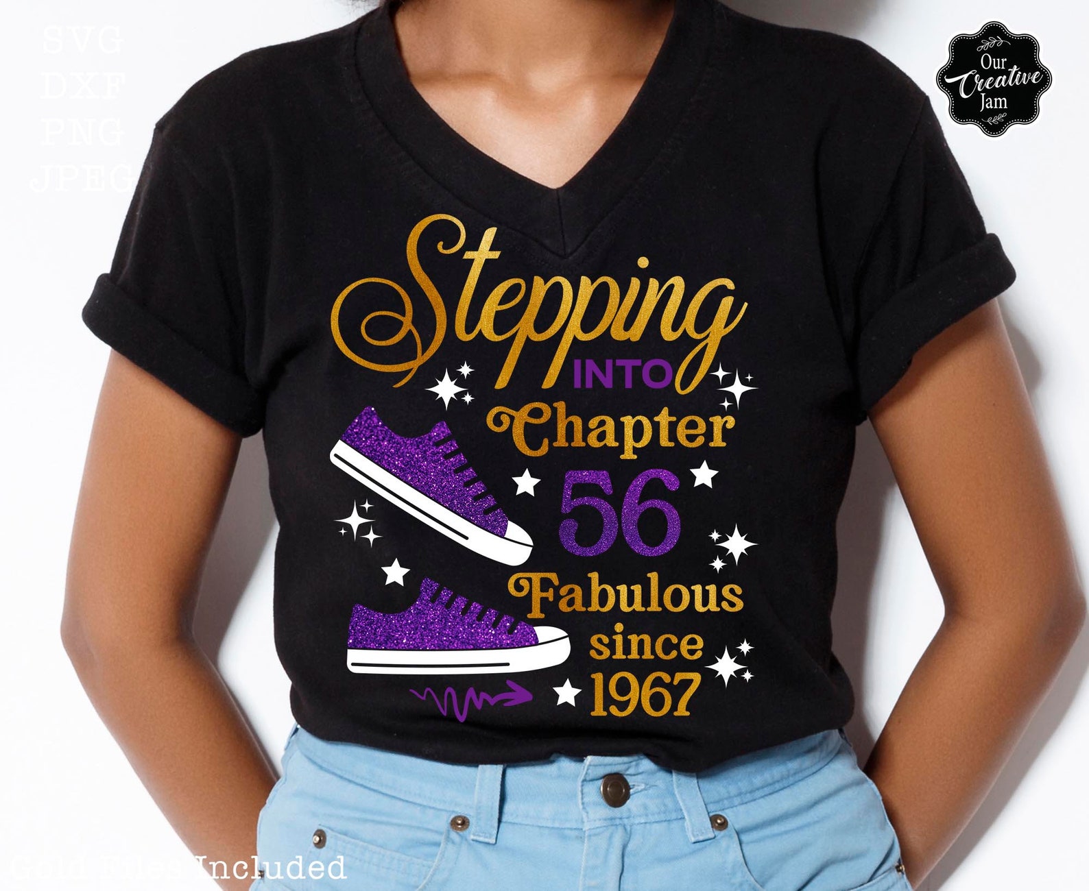 Stepping Into Chapter 56th Fabulous Since 1967 Svg, 56 With Gods Grace ...
