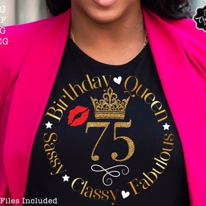 75 and Fabulous Svg, 75 Svg, 75 Birthday Svg, 75th Birthday Svg for ...