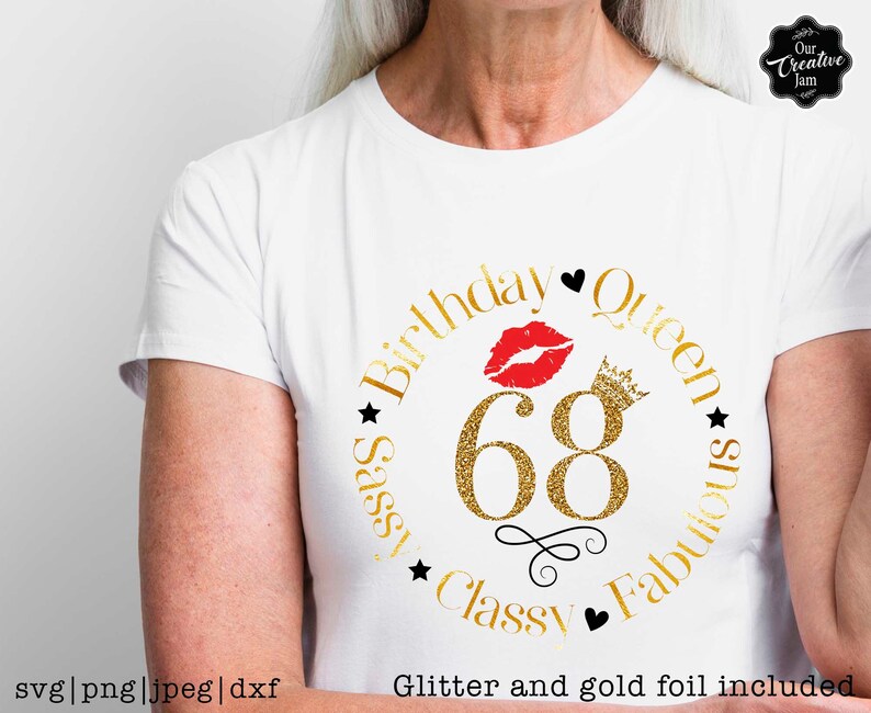 68 Birthday Svg 68 Svg 68 and Fabulous 68th Birthday Gift | Etsy