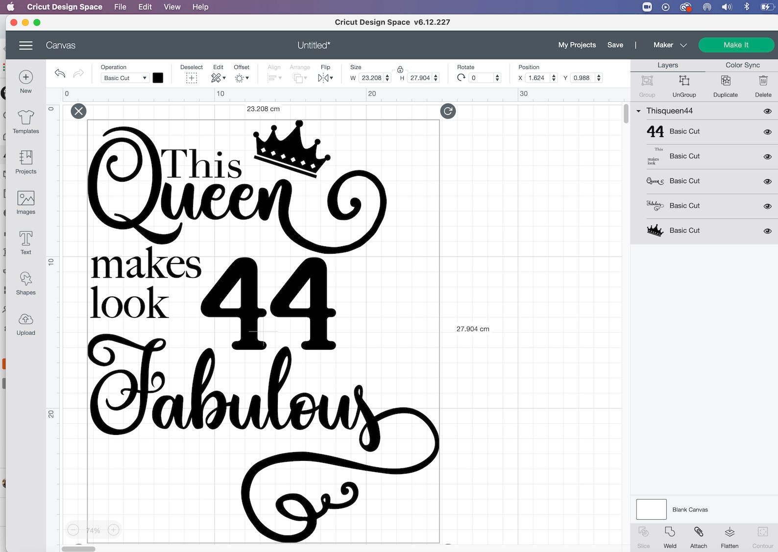 This Queen Makes 44 Look Fabulous Svg 44th Birthday Svg 44th - Etsy