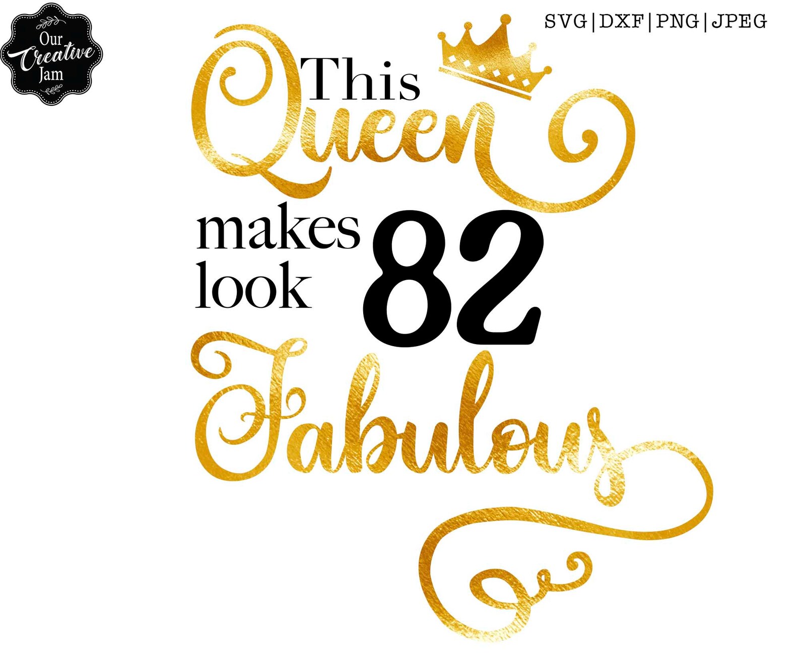 This Queen Makes 82 Look Fabulous Svg, 82 and Fabulous Svg,82nd ...