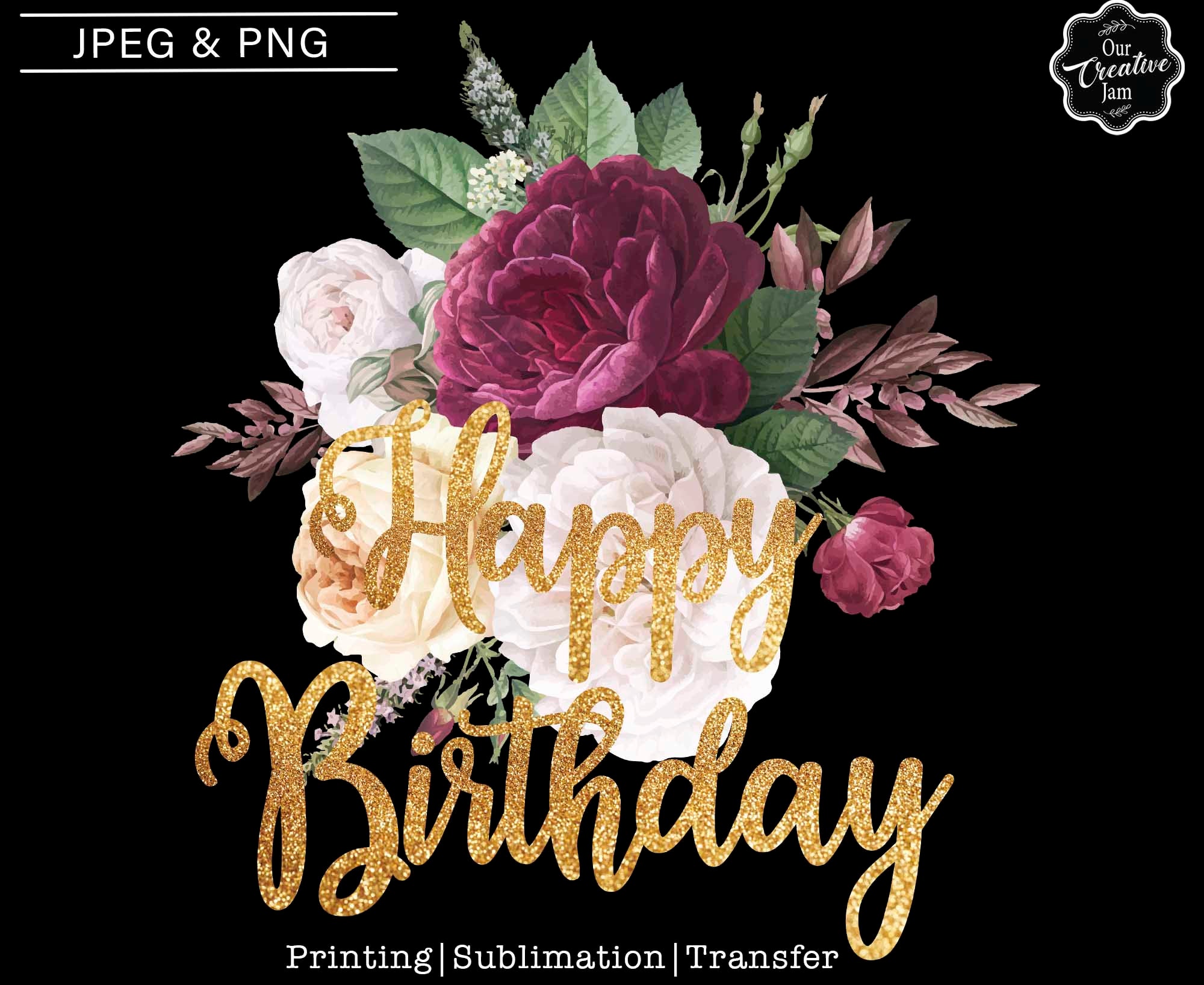 Happy Birthday Sublimation Designs Downloads, Happy Birthday Png ...