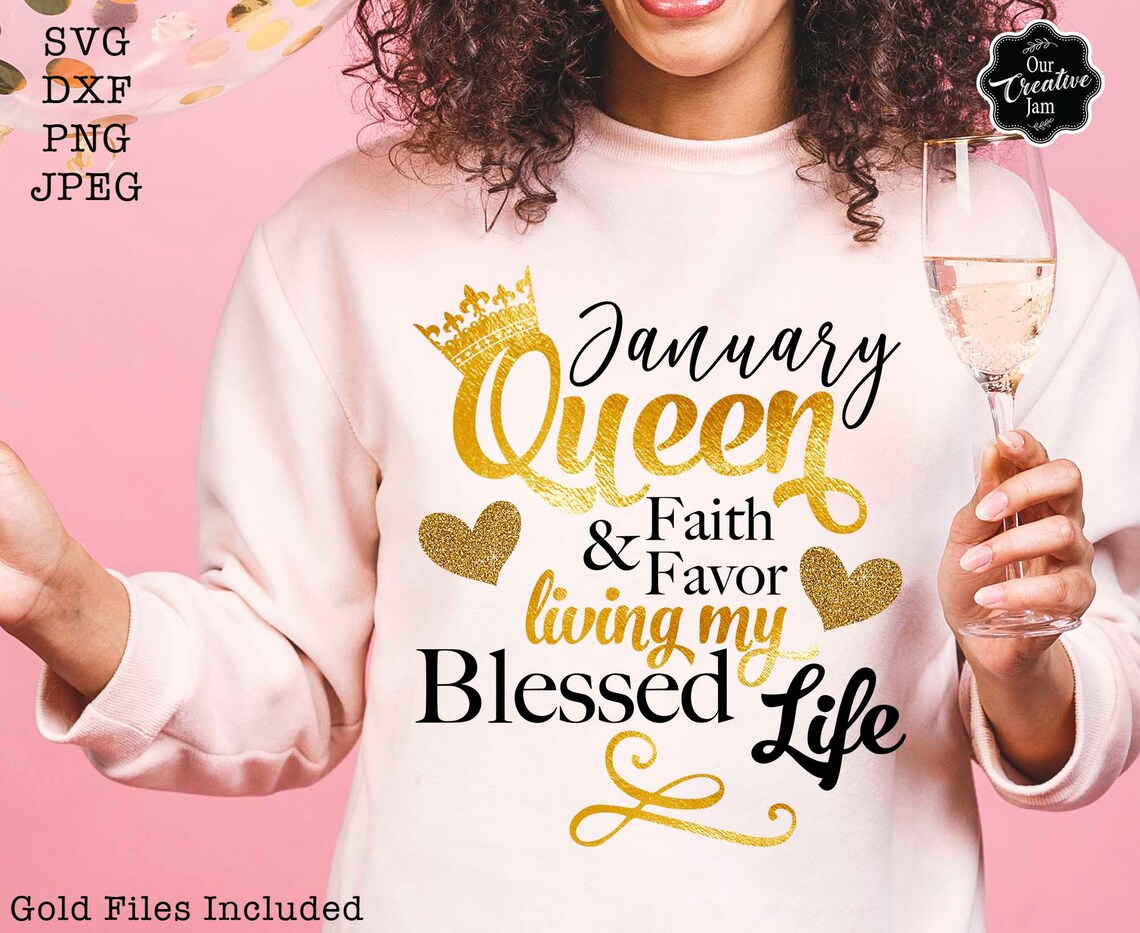 January Queen Svg January Birthday Queen SVG January - Etsy