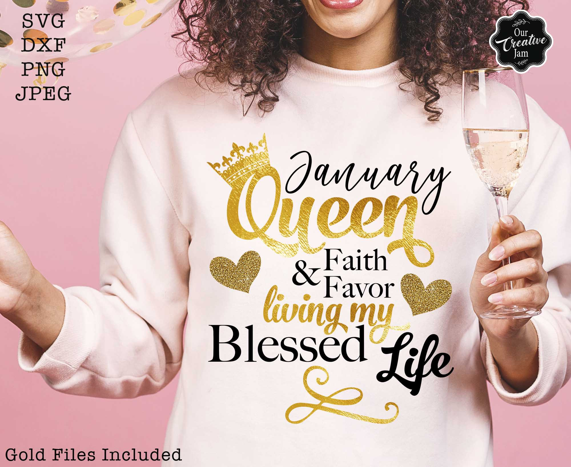 January Queen Svg January Birthday Queen SVG January - Etsy