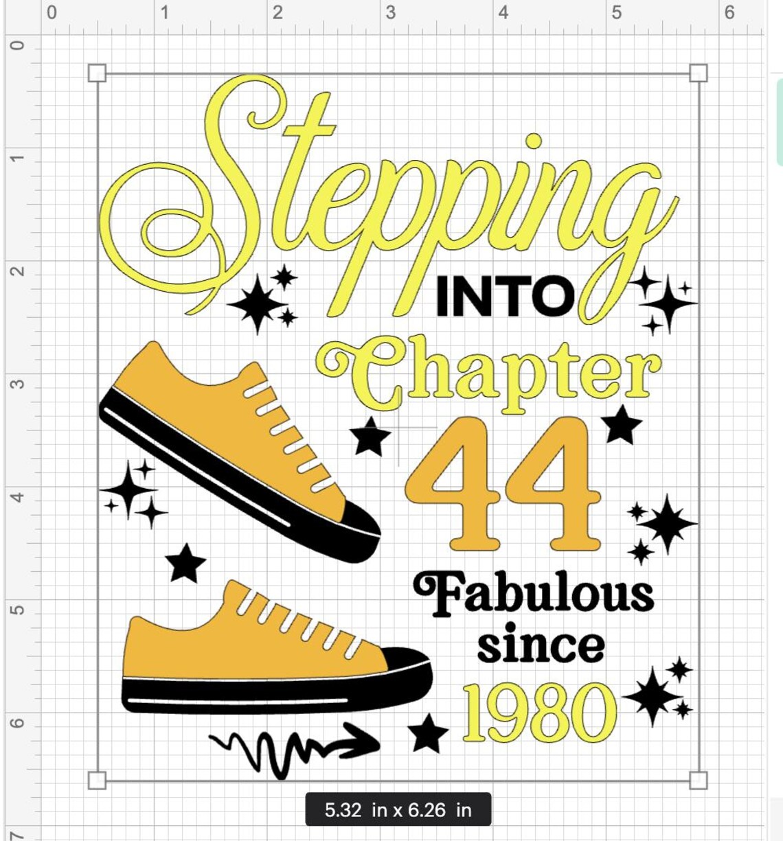 Stepping Into Chapter 44 Fabulous Since 1980 Svg, 44th Birthday Svg ...
