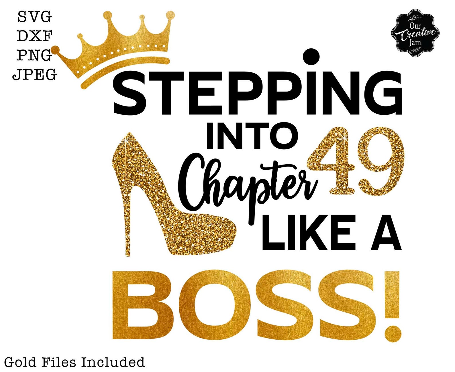 49th Birthday Svg, Stepping Into Chapter 49 Like a BOSS SVG, 49 Svg ...