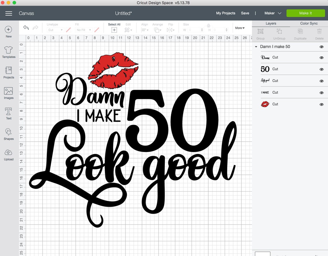 Damn I Make 50 Look Good SVG, 50 and Fab Svg, 50th Birthday Svg for ...